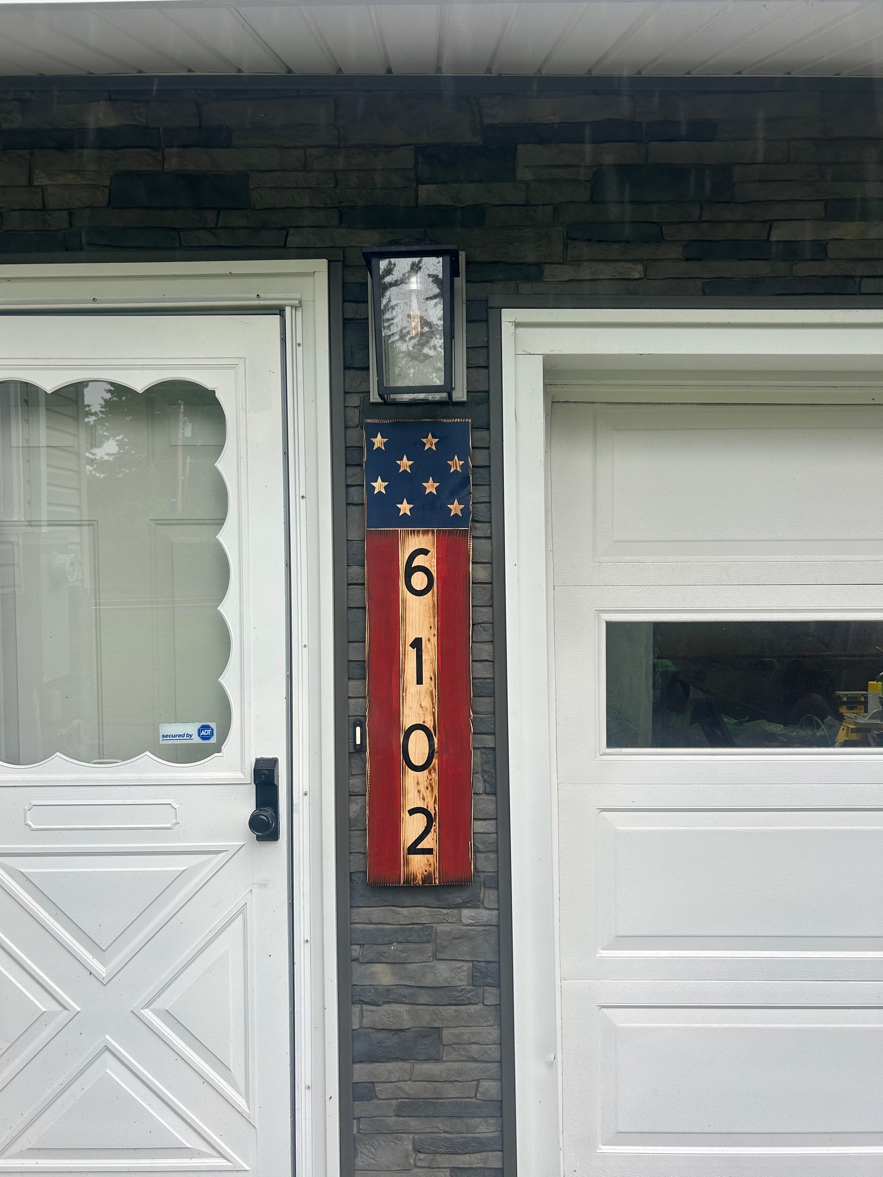 American Heritage Address Flag – Wooden Flag USA